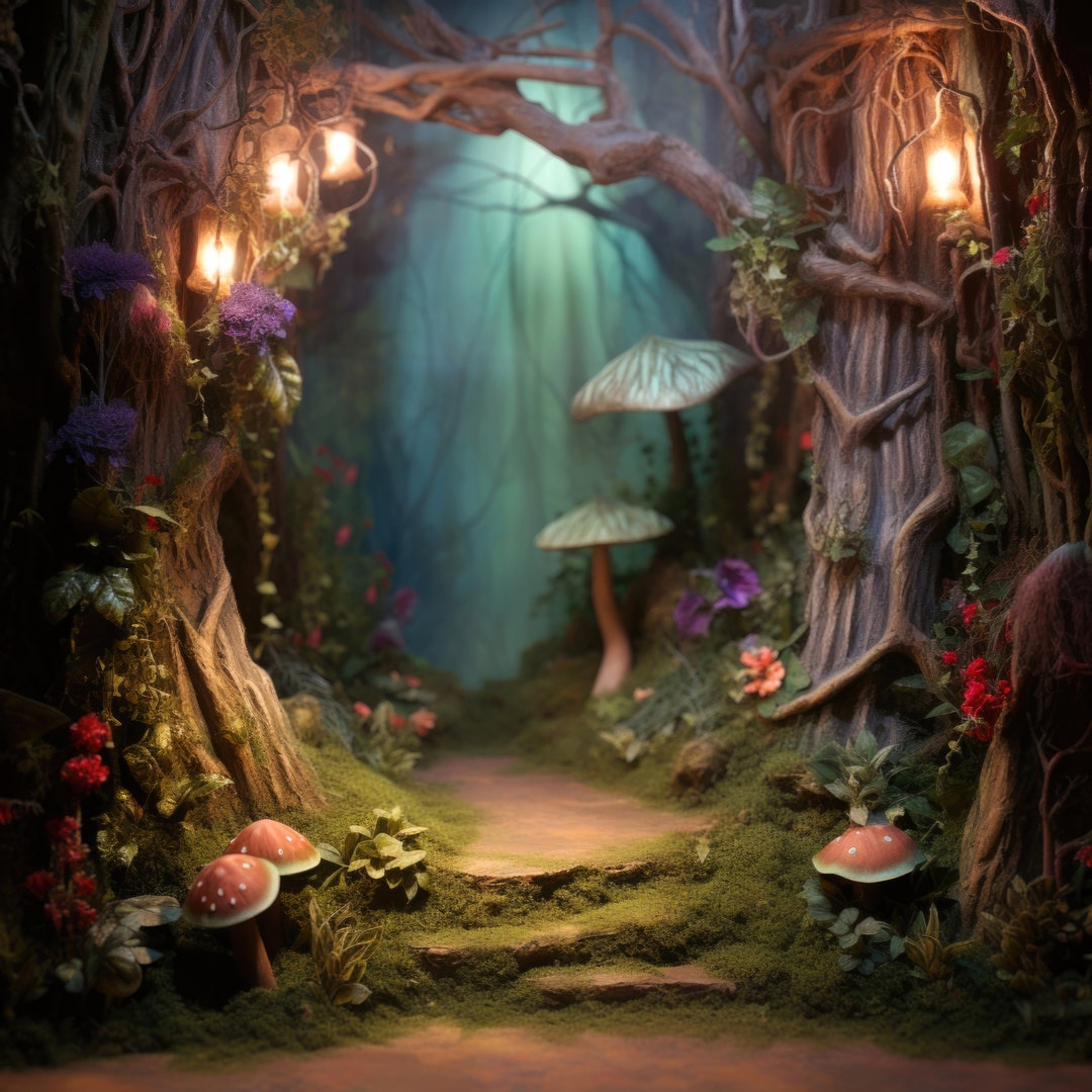 Enchanted Forest Digital Backdrop, Fantasy & Fairy Tale Composite, Photography Studio Backdrop ...