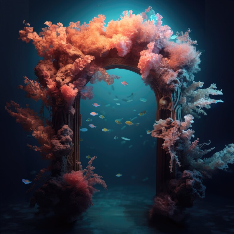 10 Underwater Coral Arch Backdrops Fine Art Digital - Etsy