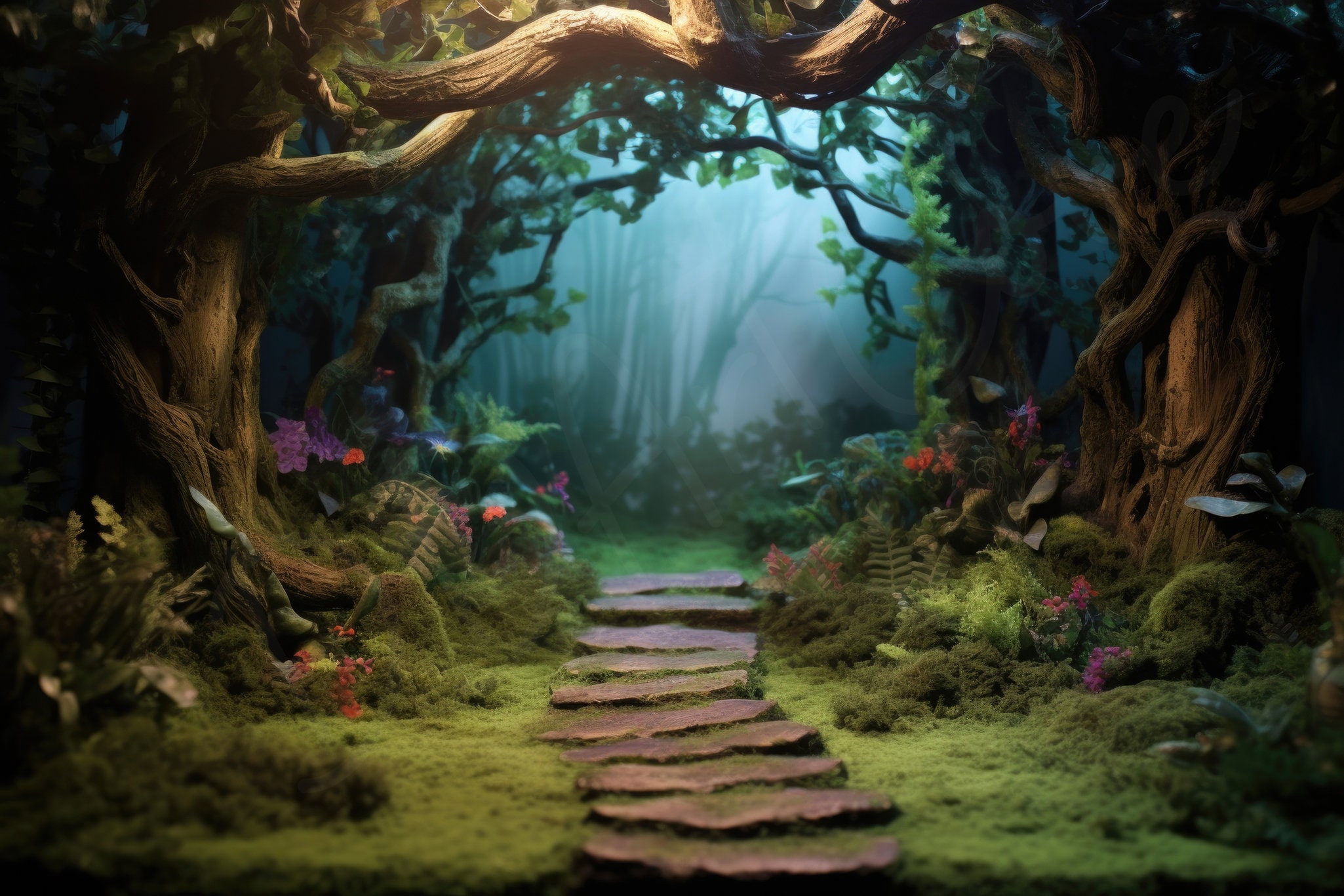Enchanted Forest Digital Download Backdrop | Fantasy & Fairy Tale ...