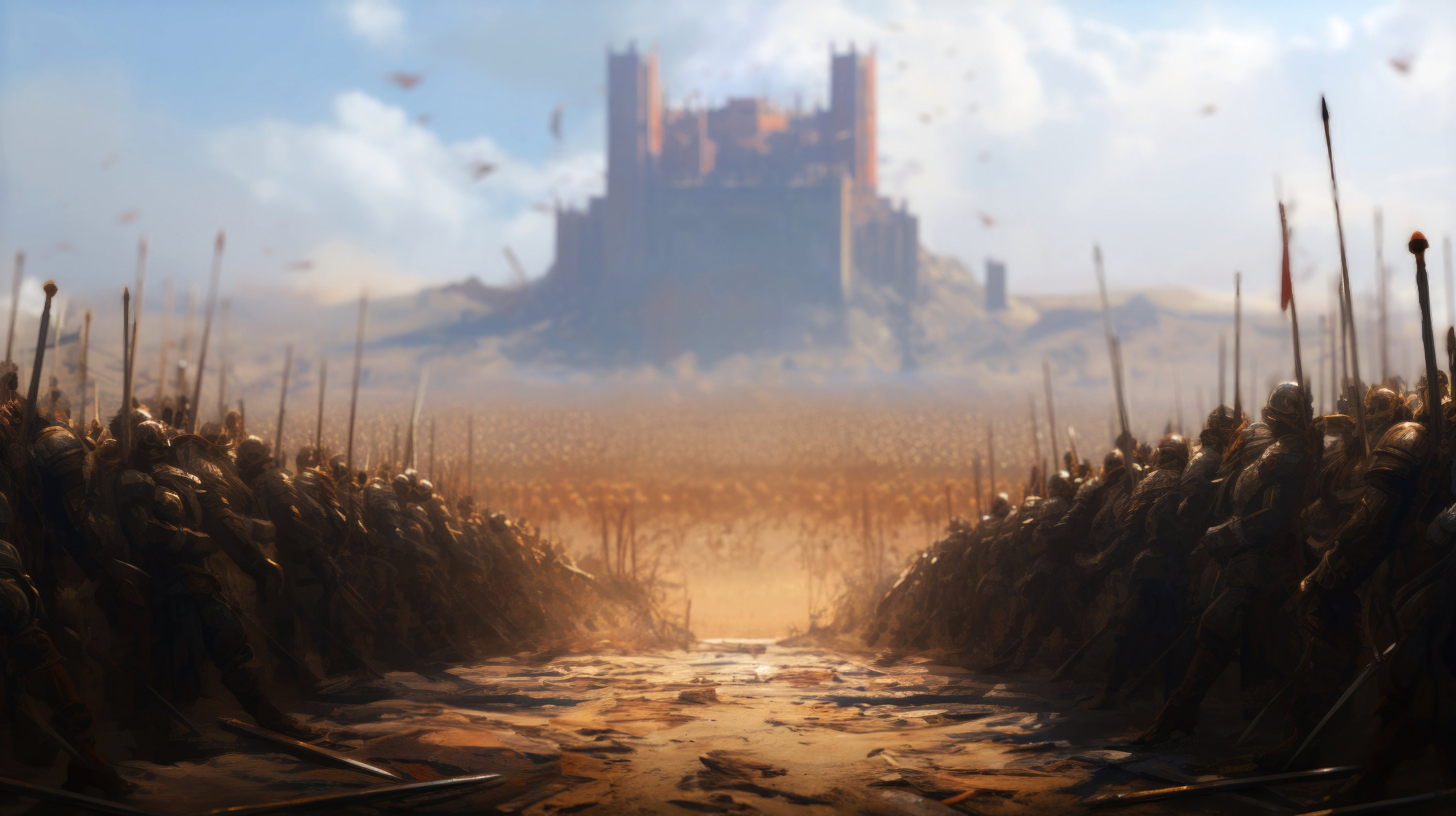 Castle Siege Painting