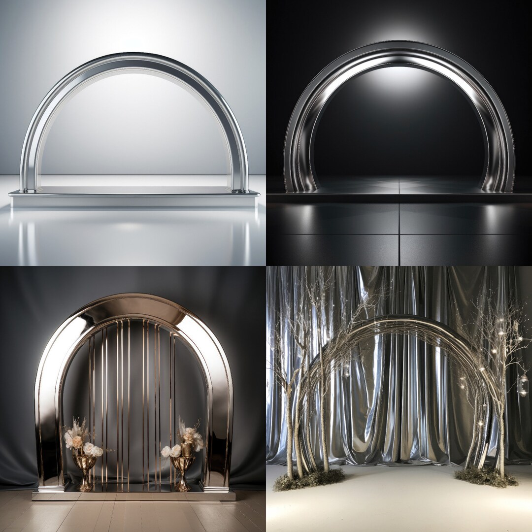 5x Chrome Arch Backdrops || Studio Photoshop Composite Resource for ...