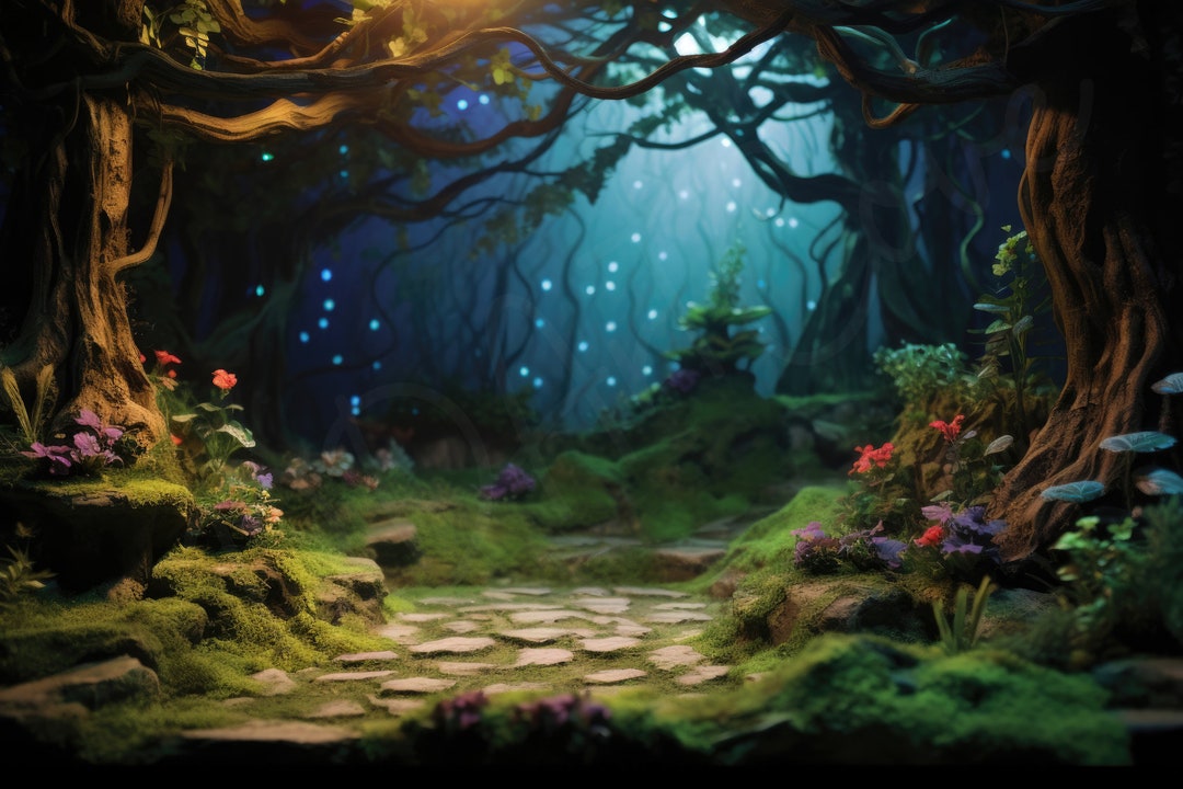 Enchanted Forest Digital Download Backdrop Fantasy & Fairy Backdrops ...