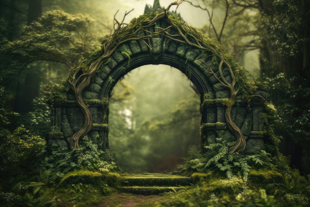 Forest Arch Bokeh Scene Digital Backdrop Instant Digital Download ...