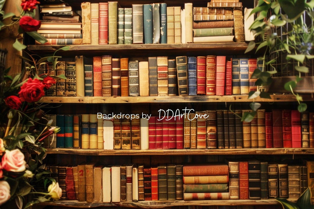 Bookshelf Backdrop, Ocean Photography Composite, Photography Studio ...