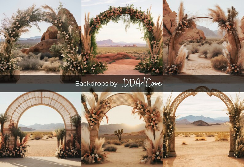6x Desert Arch Backdrops, Desert Digital Backgrounds, Studio Backdrop ...