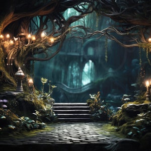 Enchanted Forest Digital Download Backdrop Fantasy & Fairy Backdrops ...