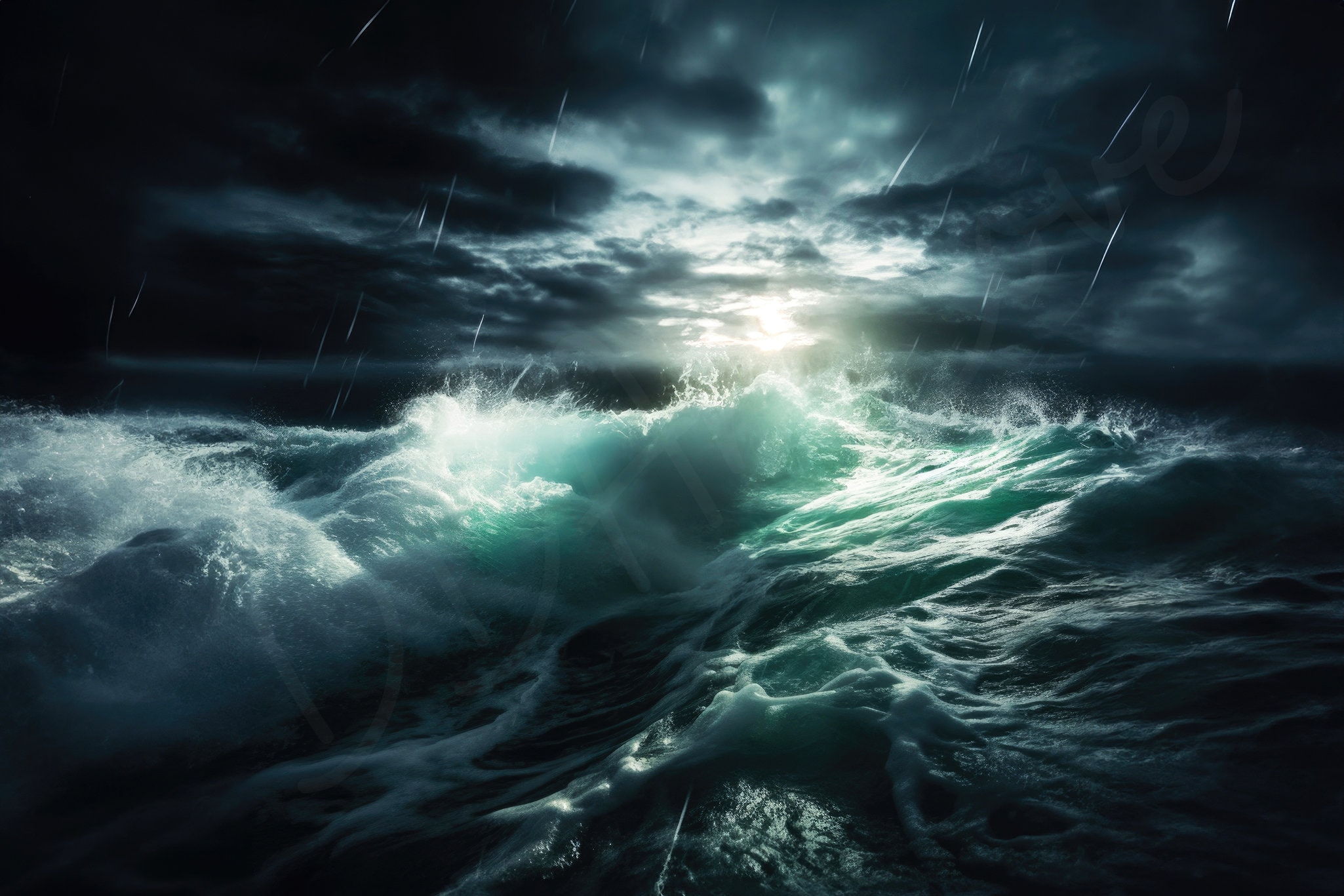 4x Stormy Ocean Backdrops Digital Backgrounds of Natures - Etsy