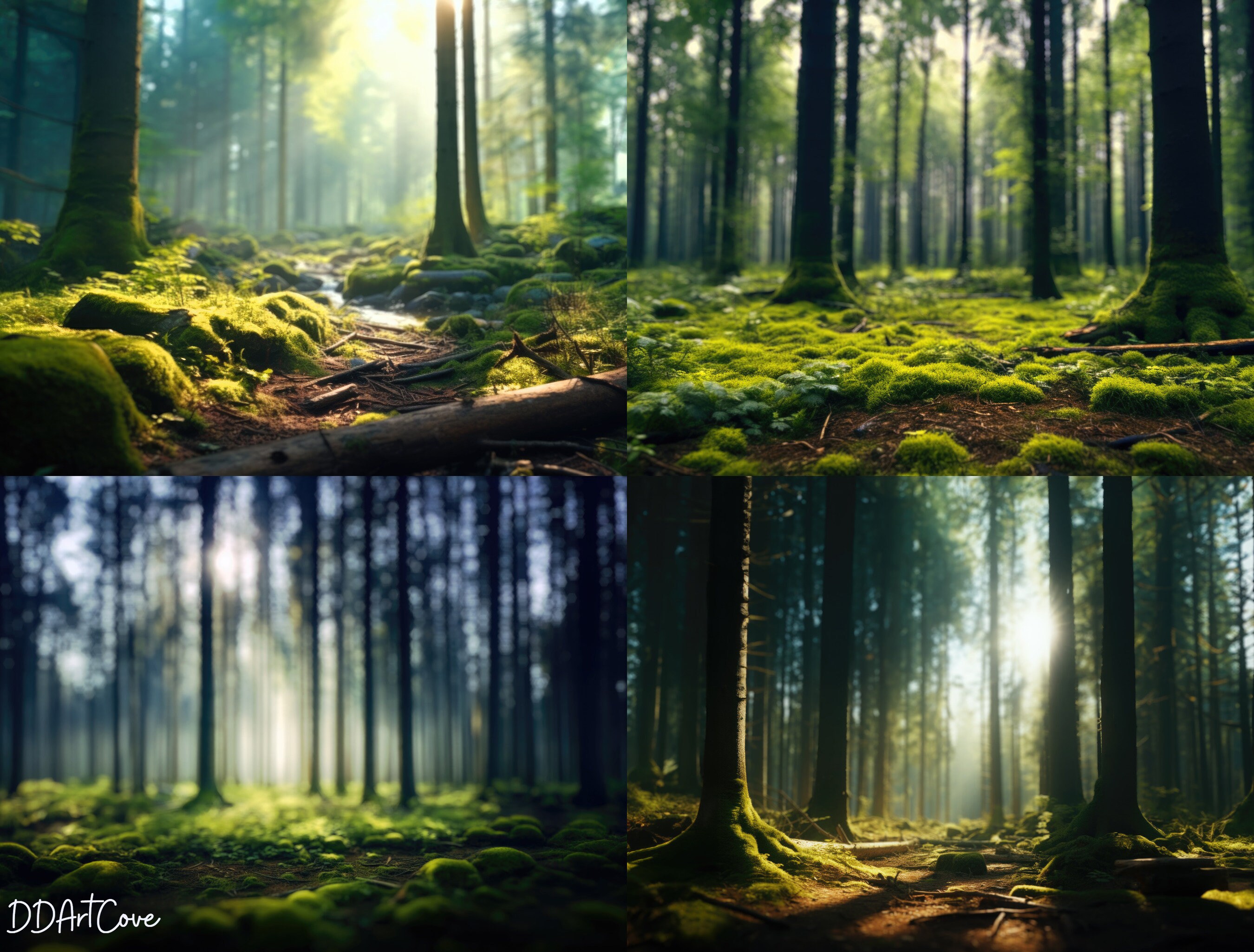 12 Deep Forest Backgrounds Bundle, Instant Digital Download, High ...