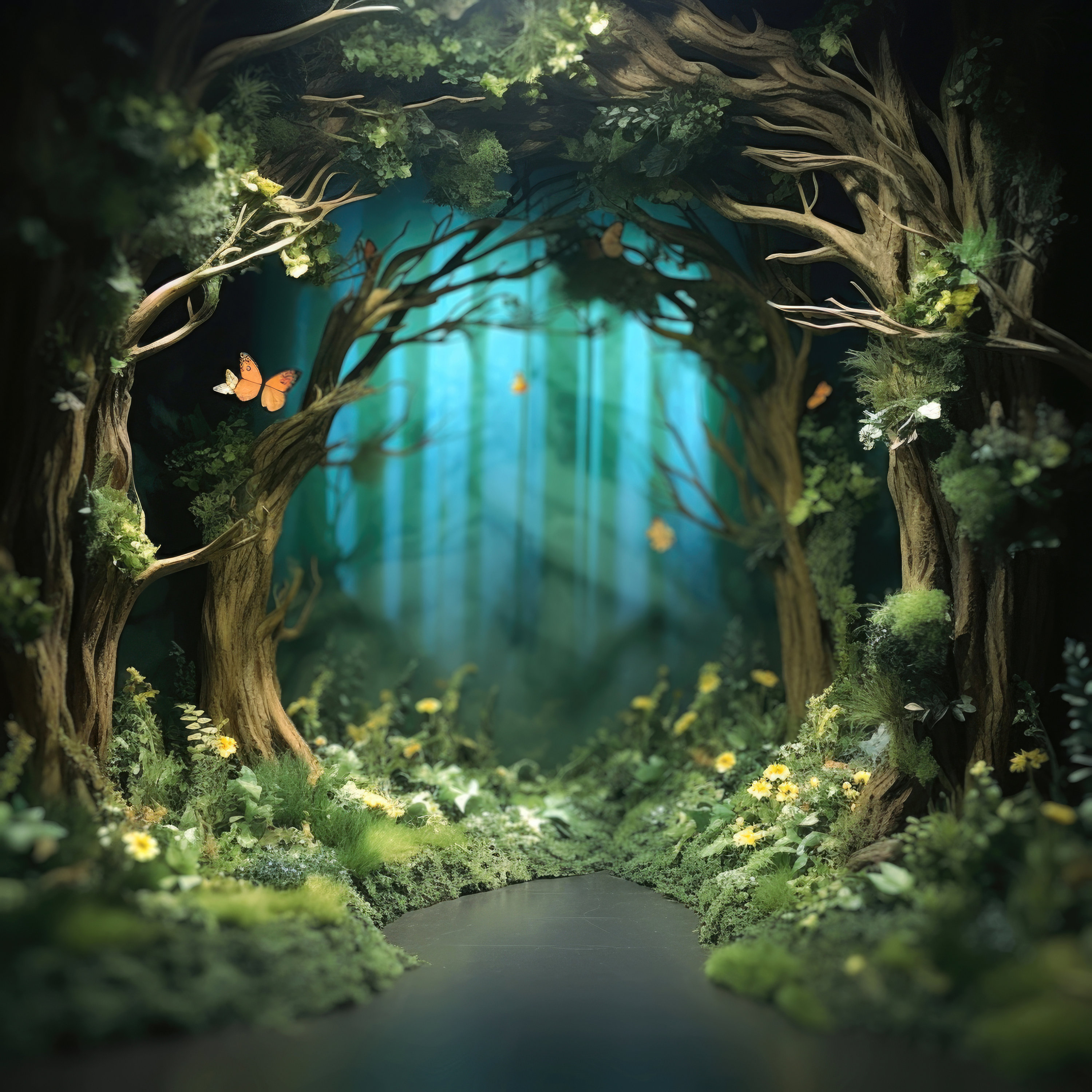 Enchanted Forest Digital Backdrop, Fantasy & Fairy Tale Composite ...