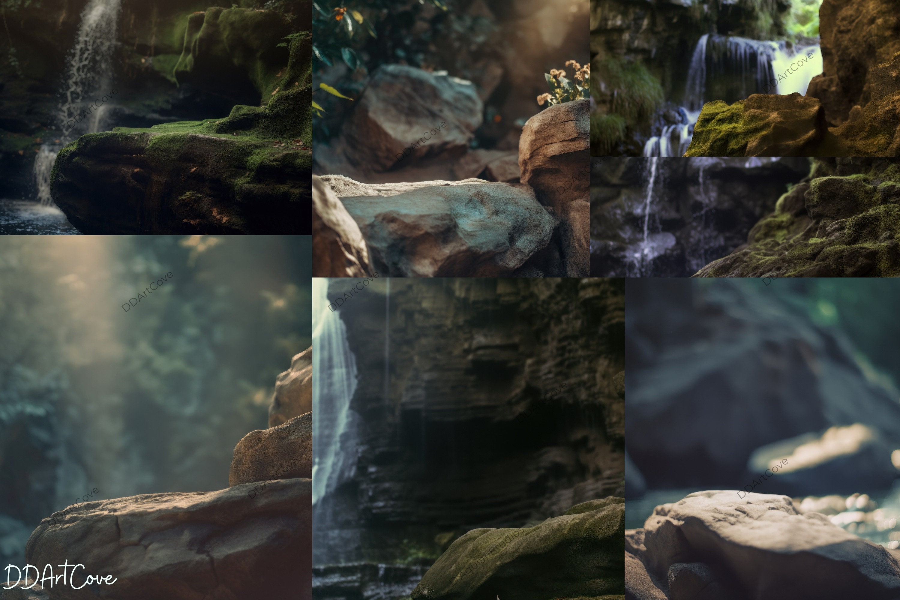 15x Waterfall Backdrops 15 Platform Overlays Cutout as - Etsy