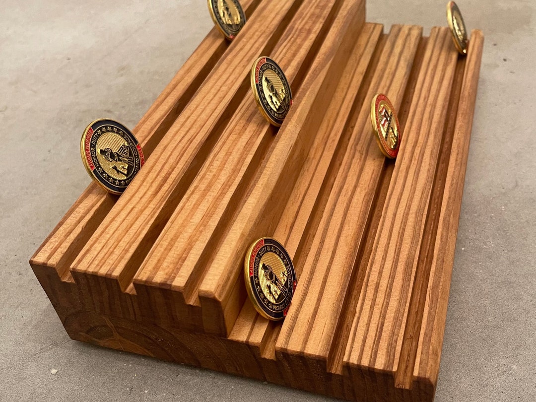 Coin Display Stand for Desk CUSTOM OPTIONS Collection Exhibit Rack ...