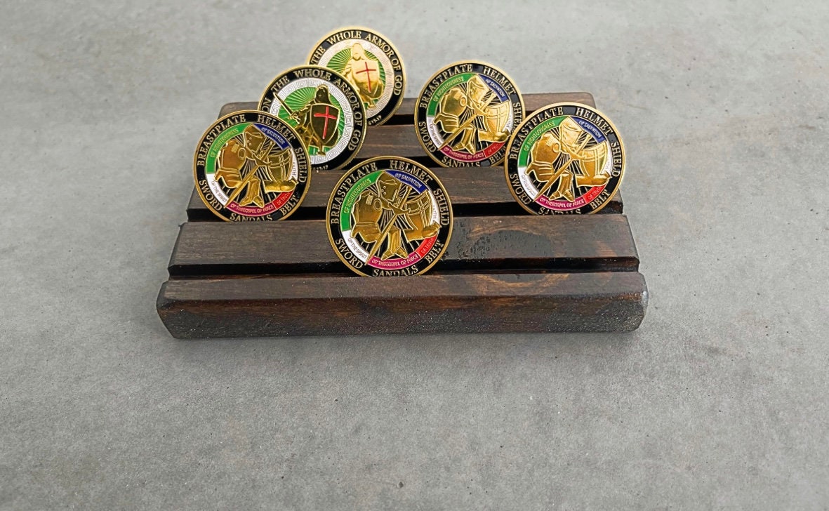 Wooden Coin Display Stands - 6-inch & 18-inch, Holds 12-40 Coins ...