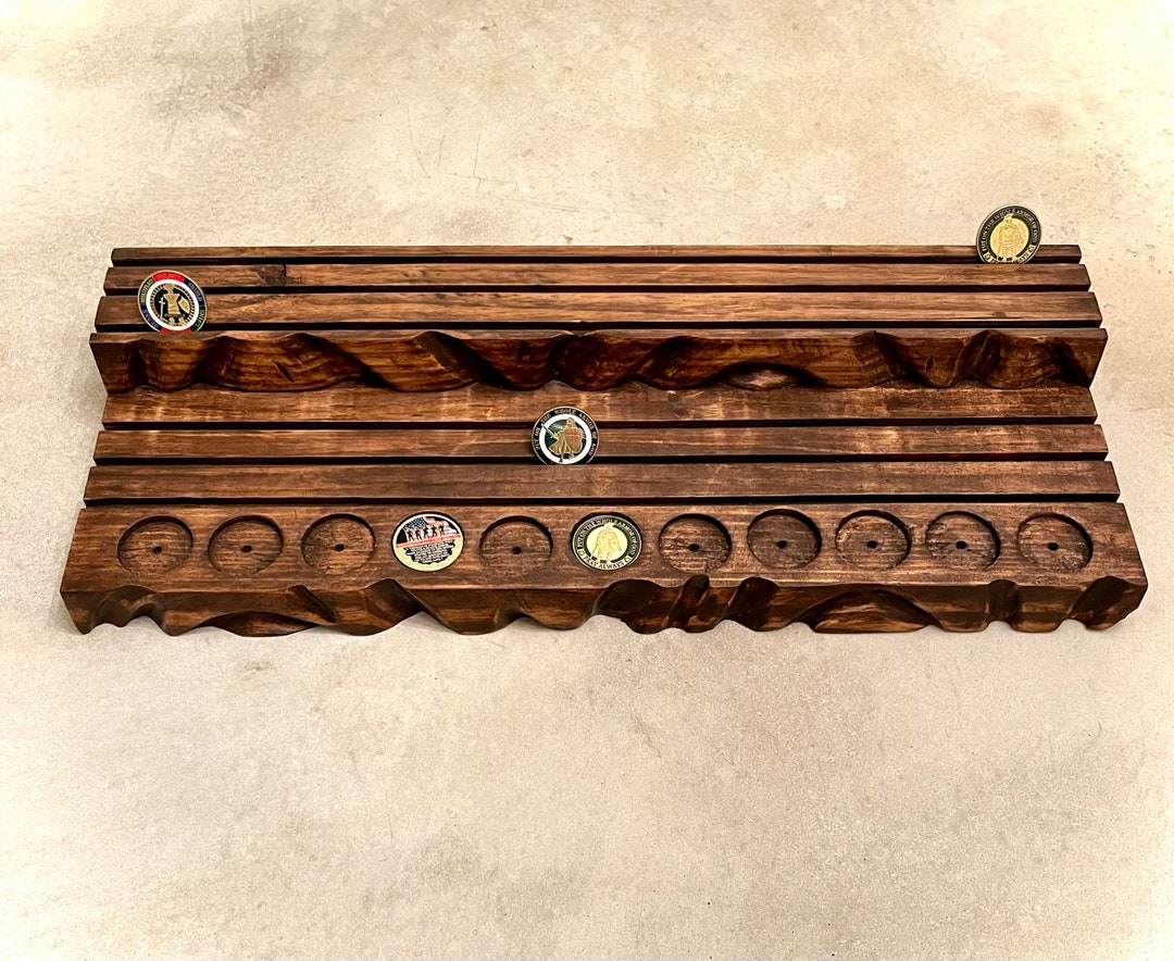 Coin Display Stand for Desk CUSTOM OPTIONS Collection Exhibit Rack ...