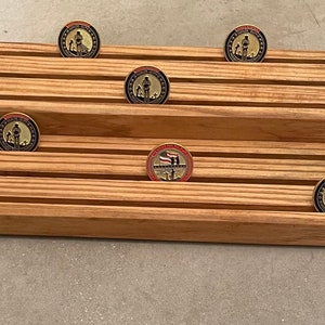 Coin Display Stand for Desk CUSTOM OPTIONS Collection Exhibit Rack ...