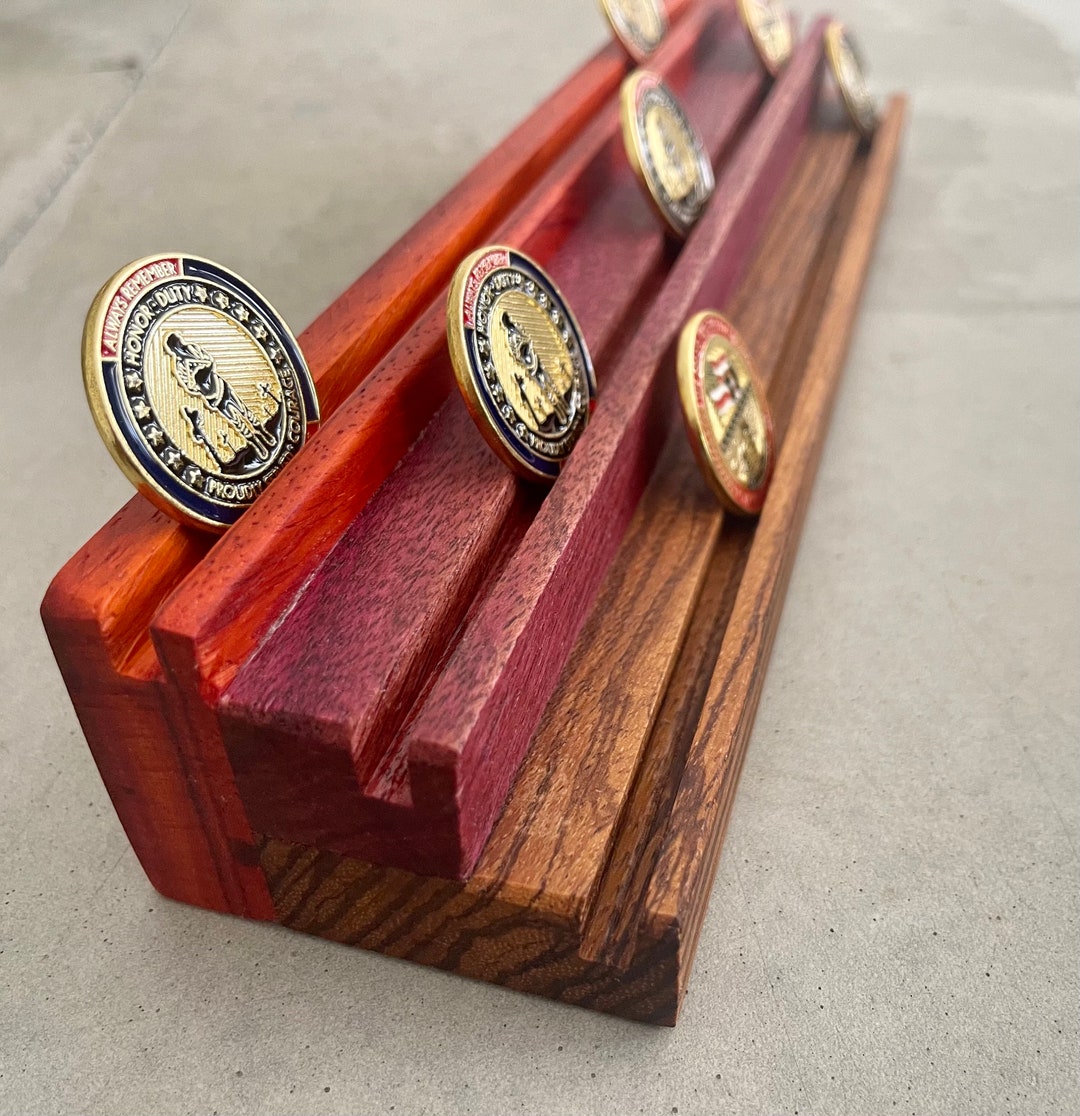 Wooden Coin Holderchallenge Coin Displaycoin Displaycoin - Etsy