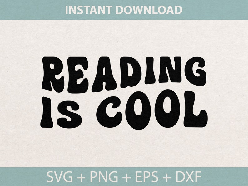 Reading is Cool Svg Read More Books Svg Book Lover Svg - Etsy