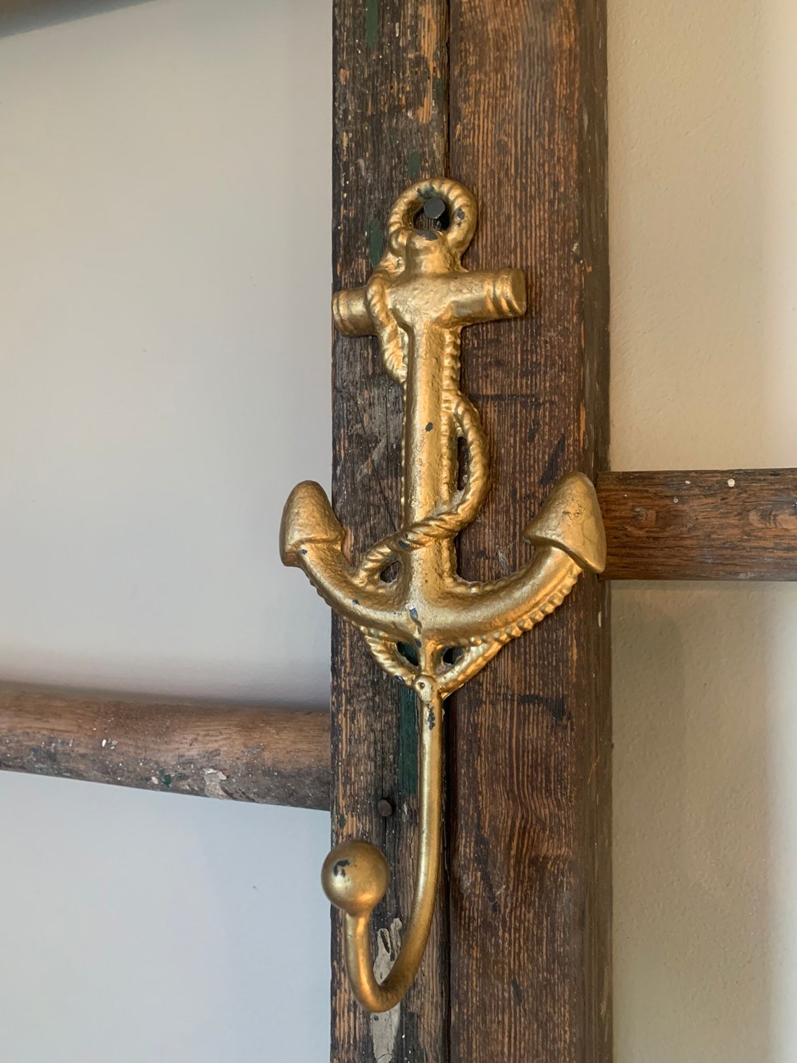 Gold Anchor Wall Hook - Etsy