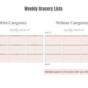 Weekly Meal Planner & Shopping List Printable Grocery List - Etsy