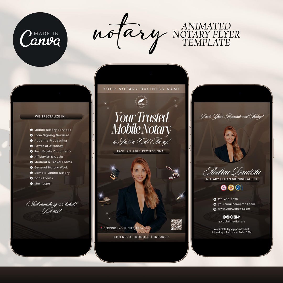 Mobile Notary Video, Notary, Notary Public Animated, Notary Flyer ...