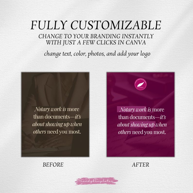 Editable Notary Motivational Quotes Template, Mobile Notary Marketing ...