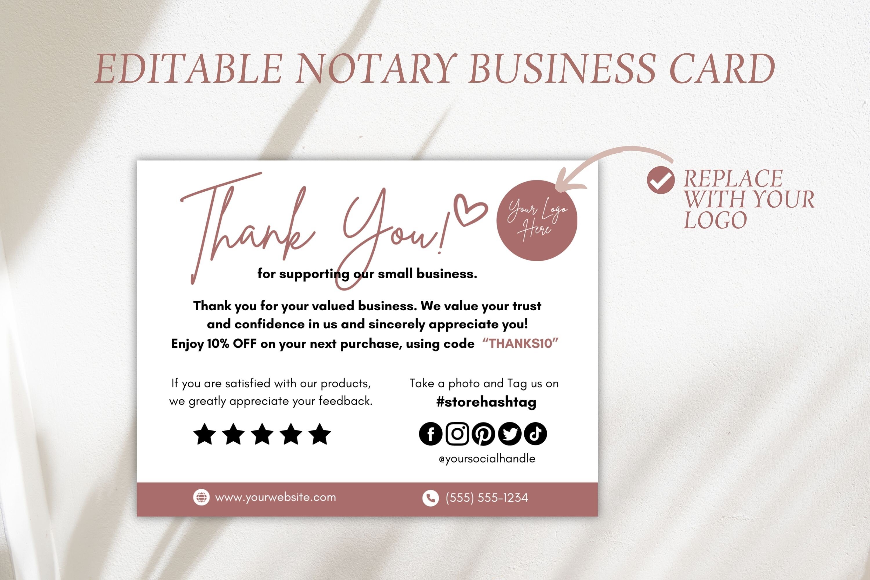 Printable Thank You Package Card, Small Business Thank You Card ...