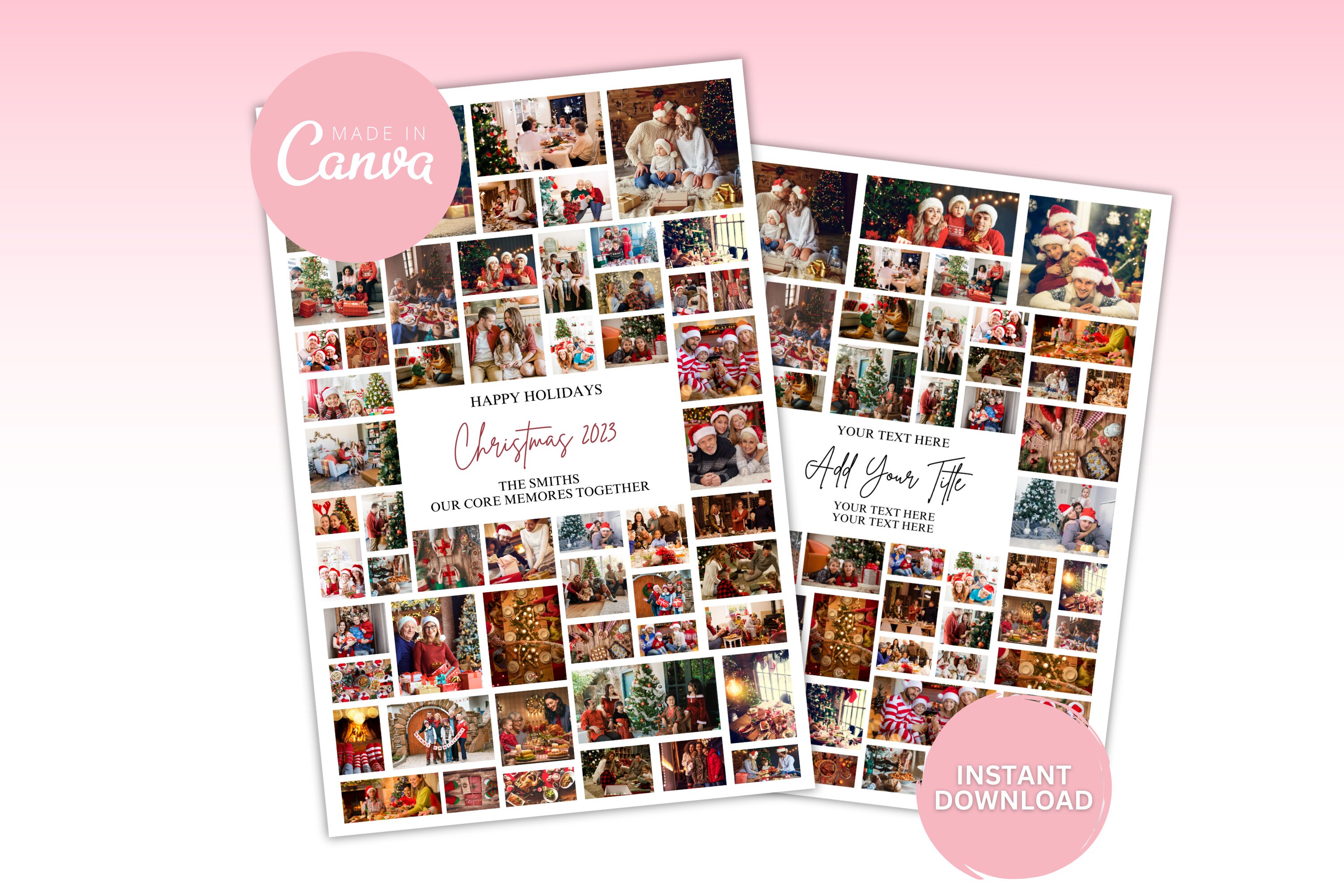 24x36 Photo Collage Letter Size Photo Collage Template - Etsy