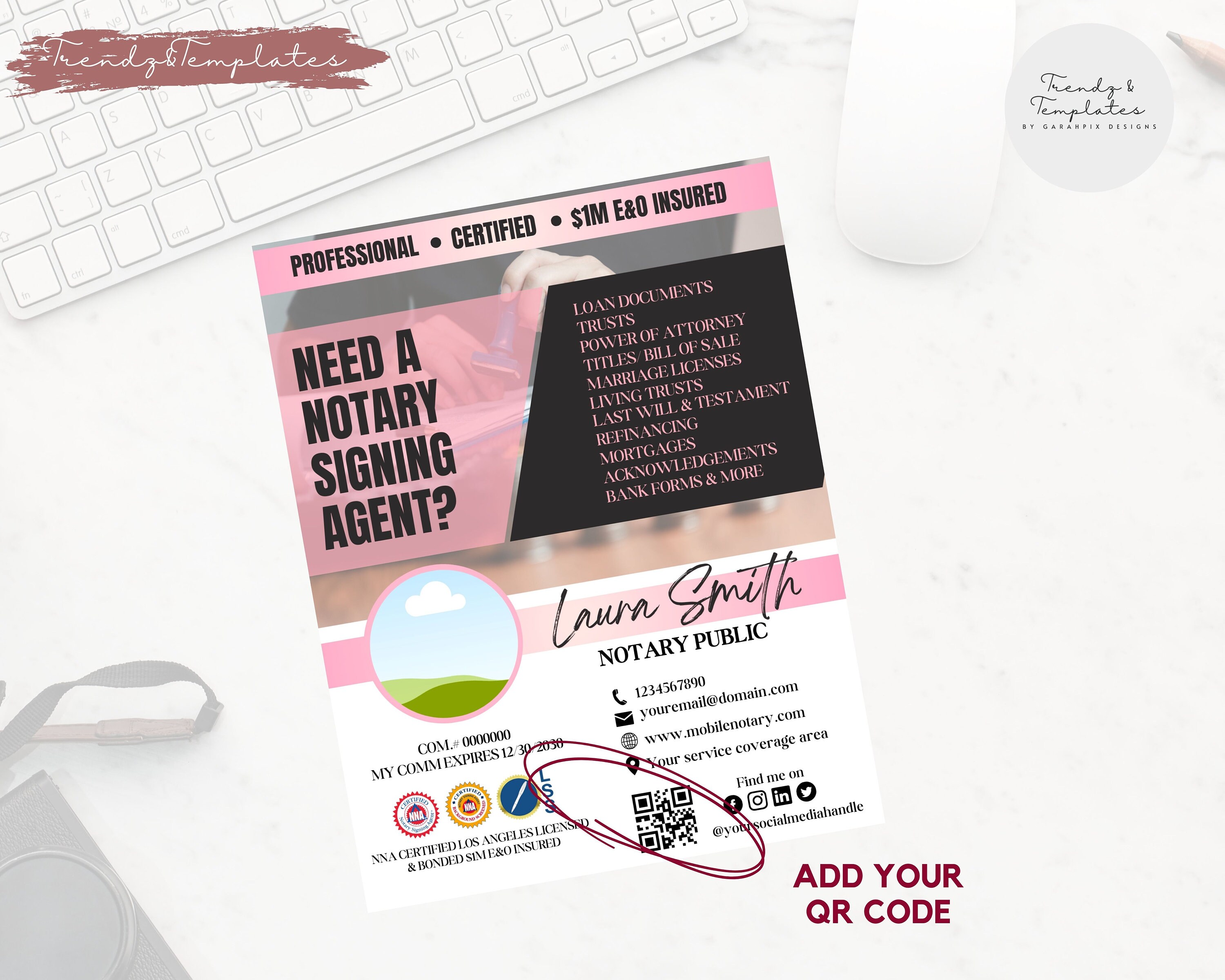 Signing Agent Flyer DIY Flyer Templatecanva Template for - Etsy