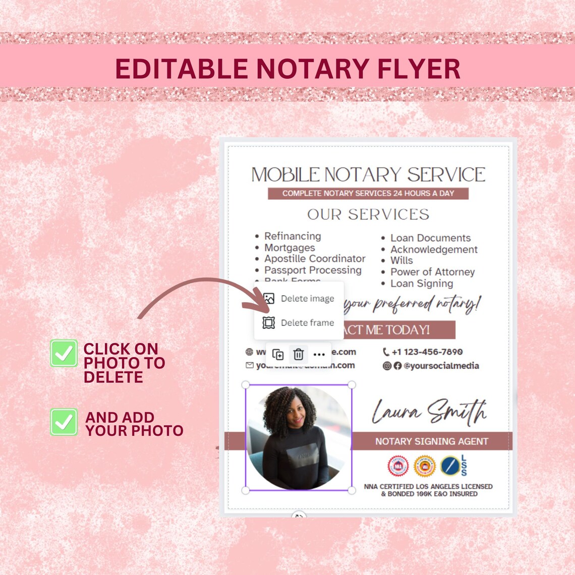 Notary Flyer,mobile Notary Flyer,marketing Flyer Template for Mobile ...