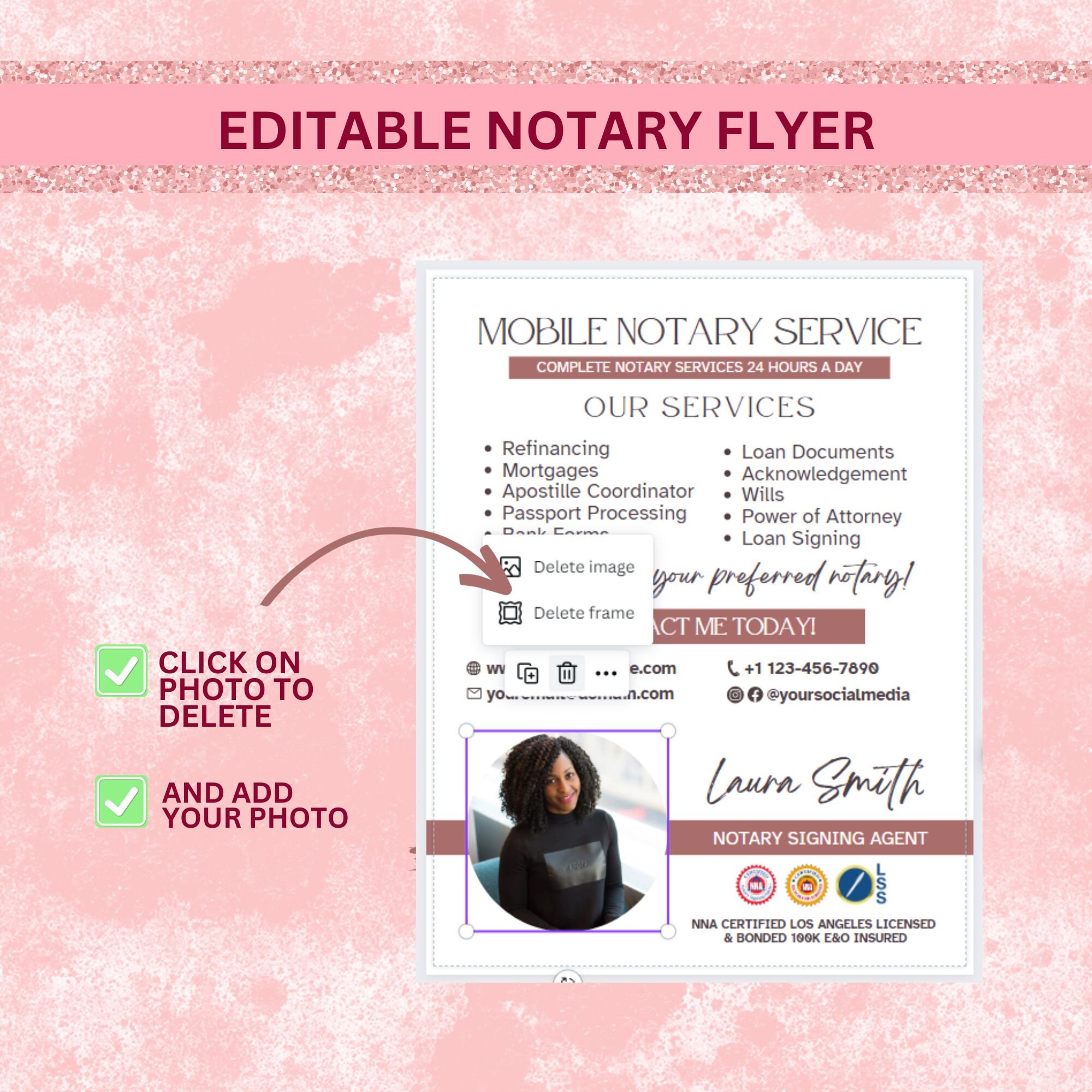 Notary Flyer,mobile Notary Flyer,marketing Flyer Template for Mobile ...