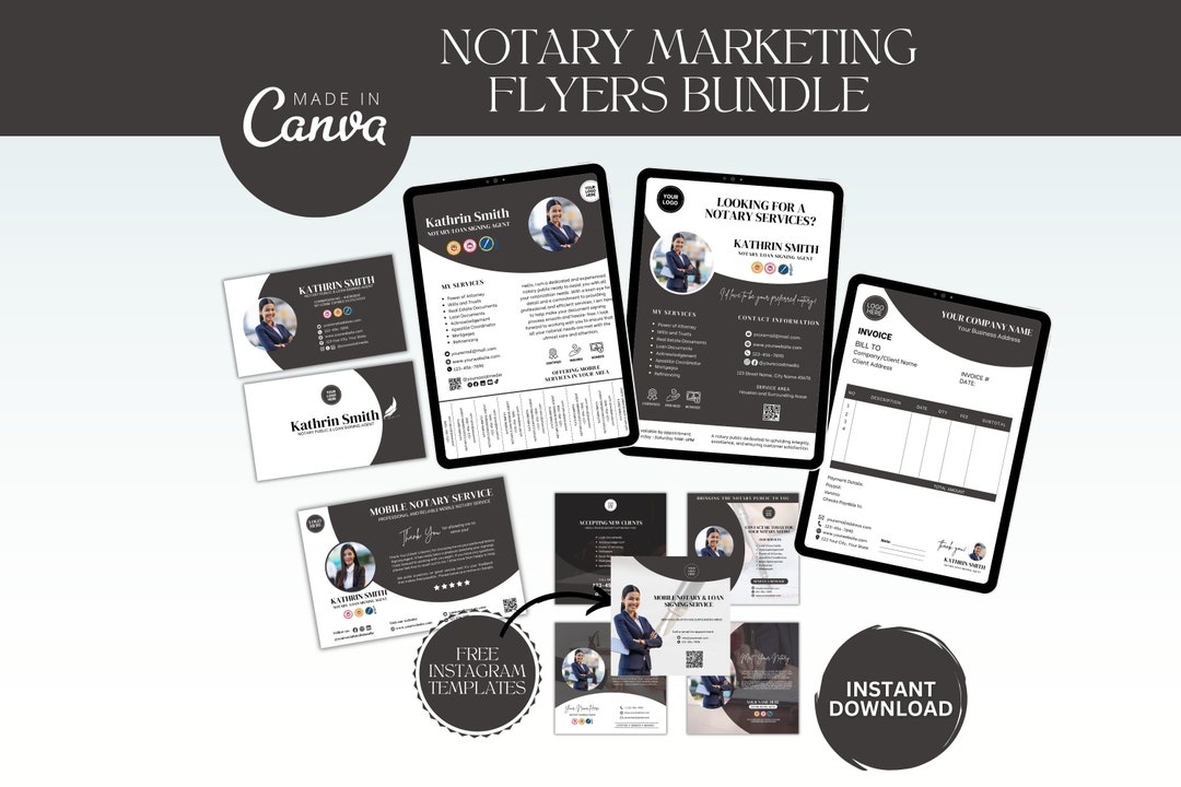 Notary Marketing Mini Bundle, Notary Marketing Bundle, Notary Bundle ...