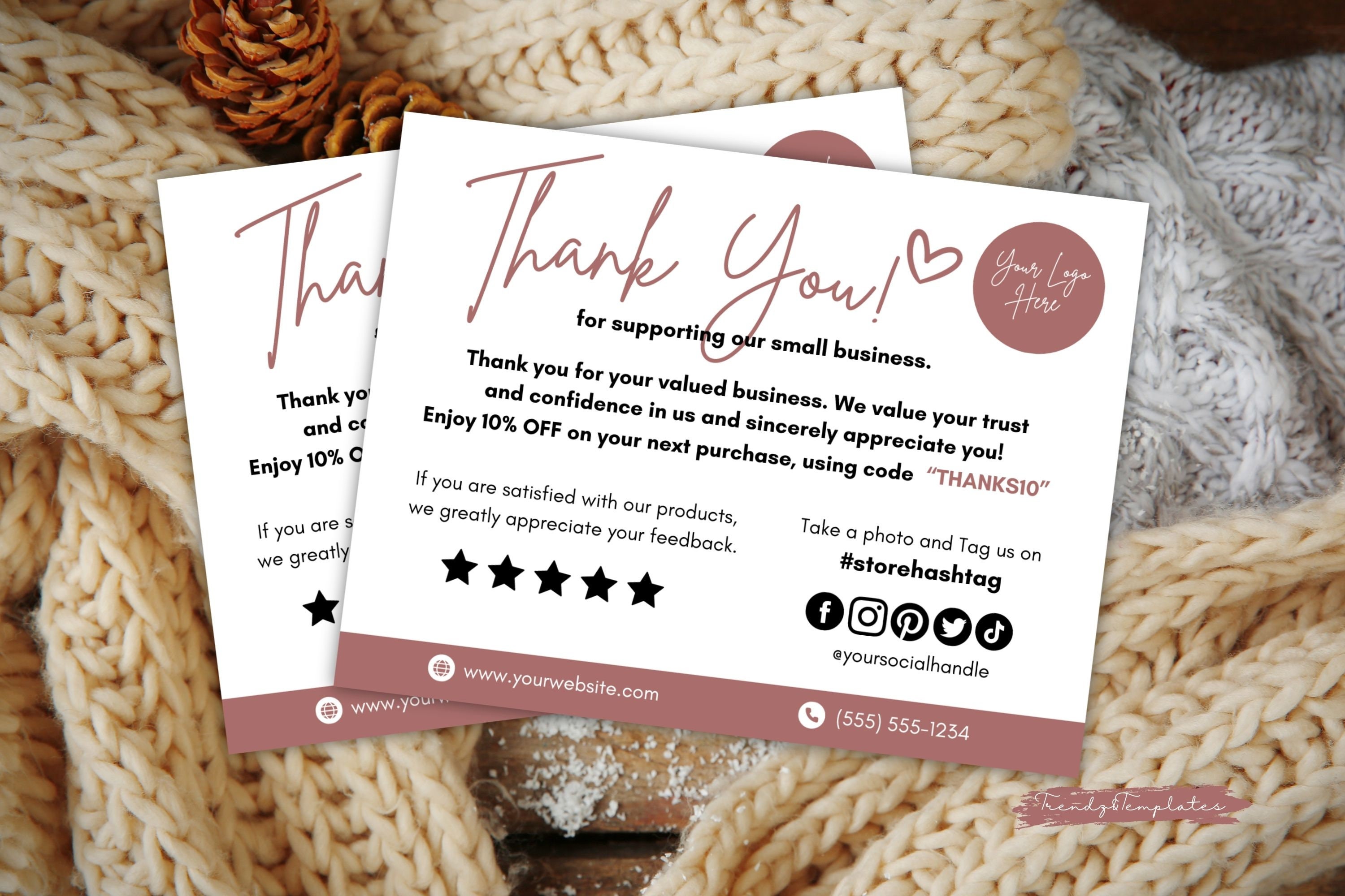Printable Thank You Package Card, Small Business Thank You Card ...