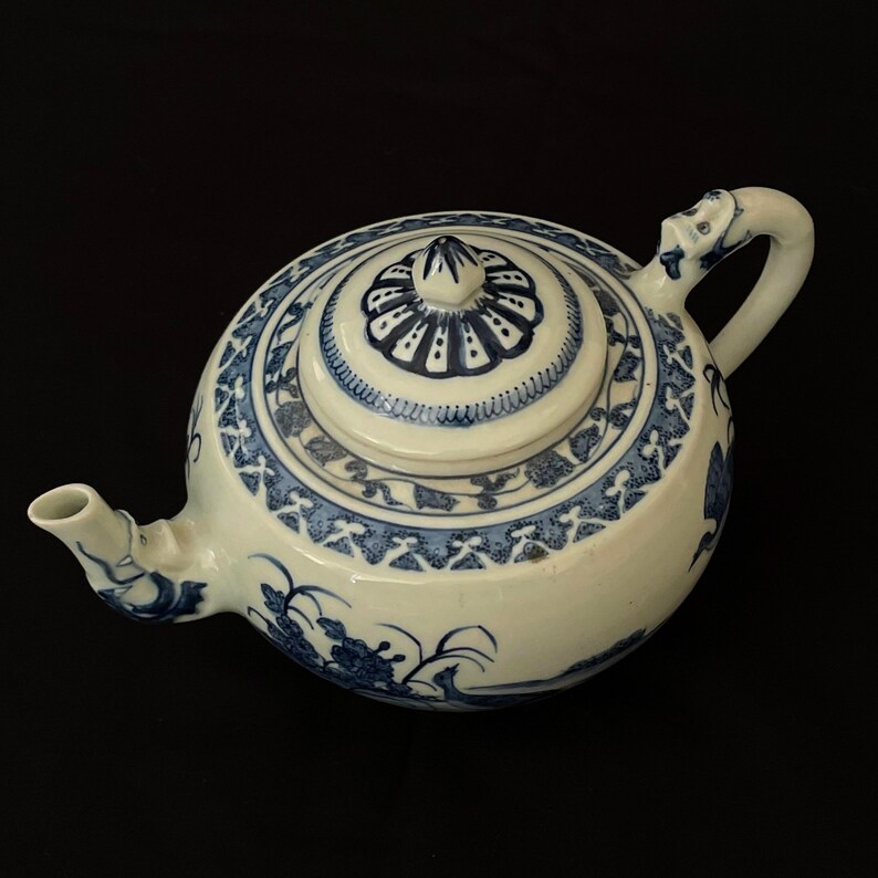 Chinese Antique Blue and White Porcelain Teapot vintage - Etsy