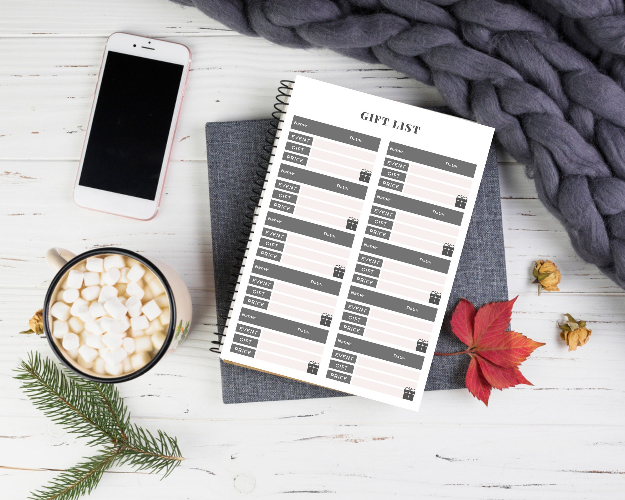 Gift Tracker, Gift List, Gift Log, Wedding Gift Log, Wedding Gift ...