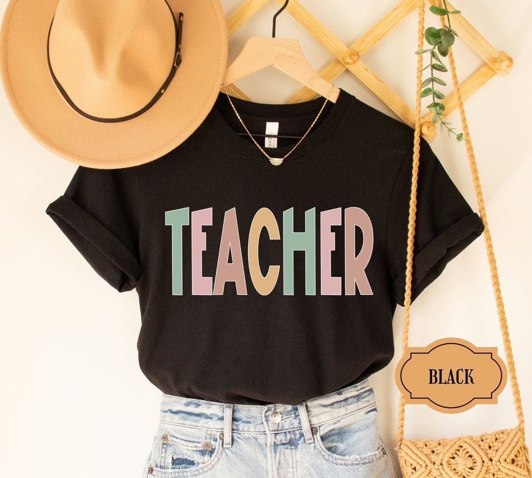 Colorful Teacher Shirt, Cute Teacher Team T Shirt, Back to School, Gift ...