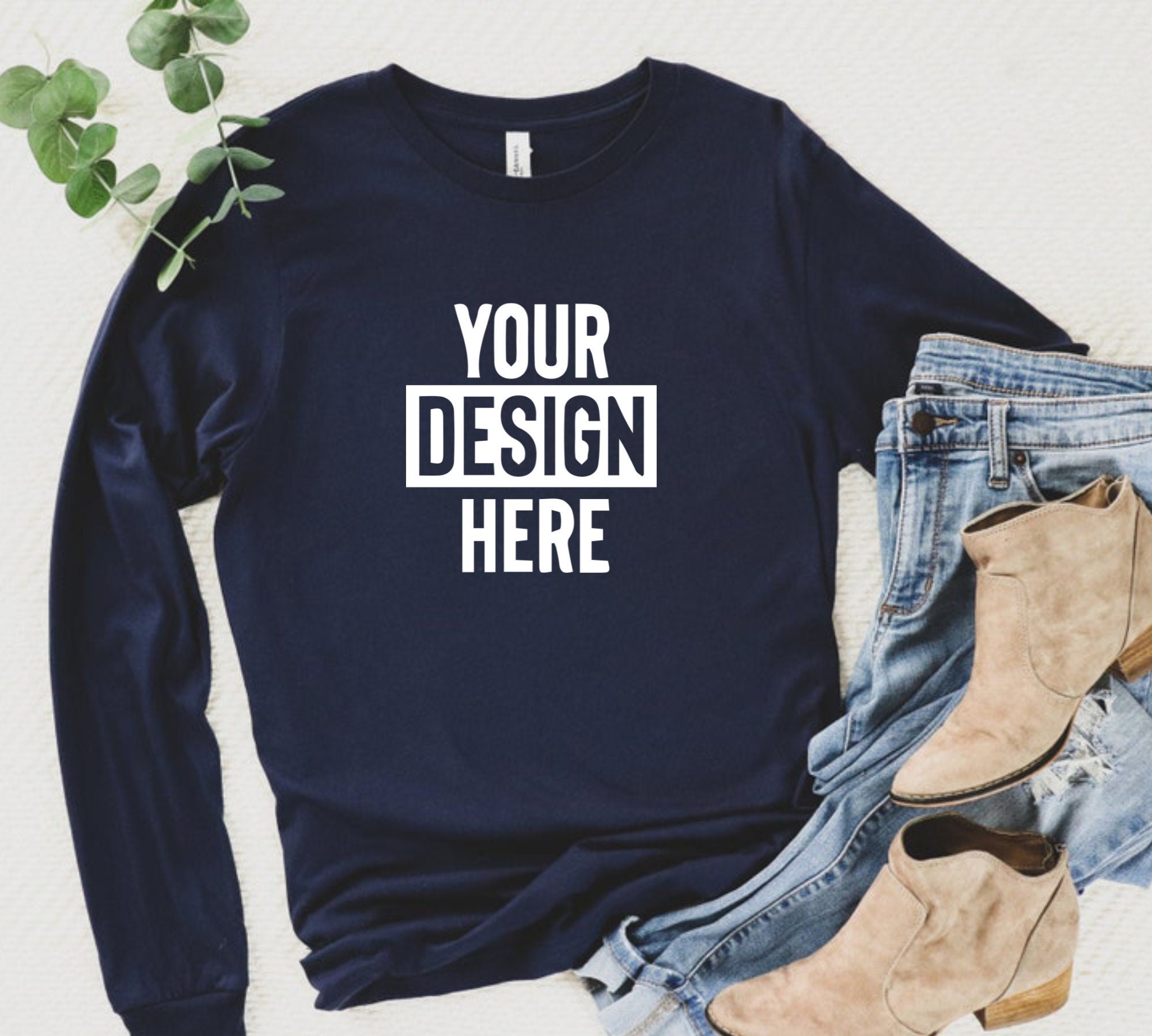Custom Long Sleeve Shirt Add Your Design Custom Shirt Custom T Shirt