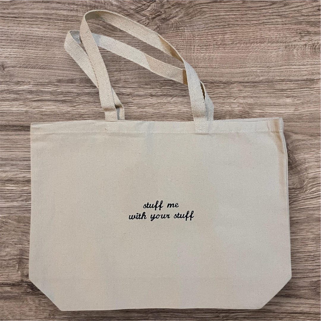 Embroidered Tote Bag | Custom - Etsy