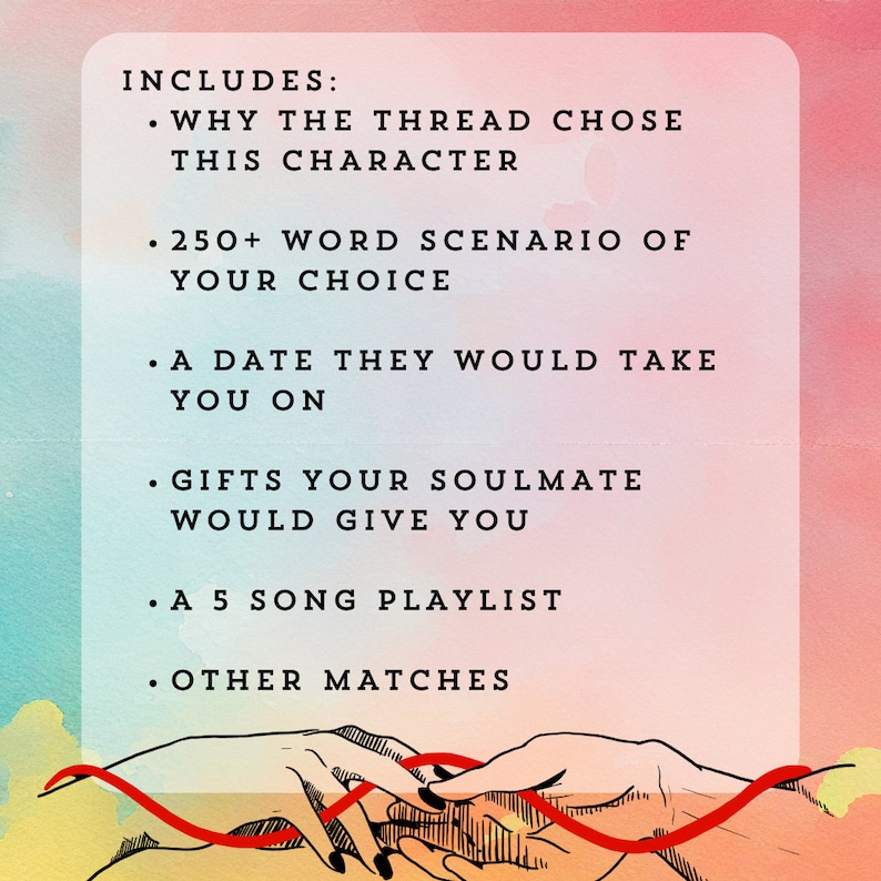 Customized Fandom / Comfort Character Soulmate Analysis - in Depth - Etsy
