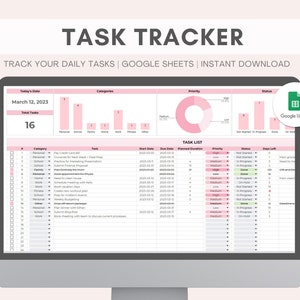 Task Tracker Spreadsheet Google Sheets to Do List Planner Spreadsheet ...