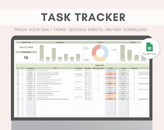 Task Tracker Spreadsheet Google Sheets to Do List Planner Spreadsheet ...