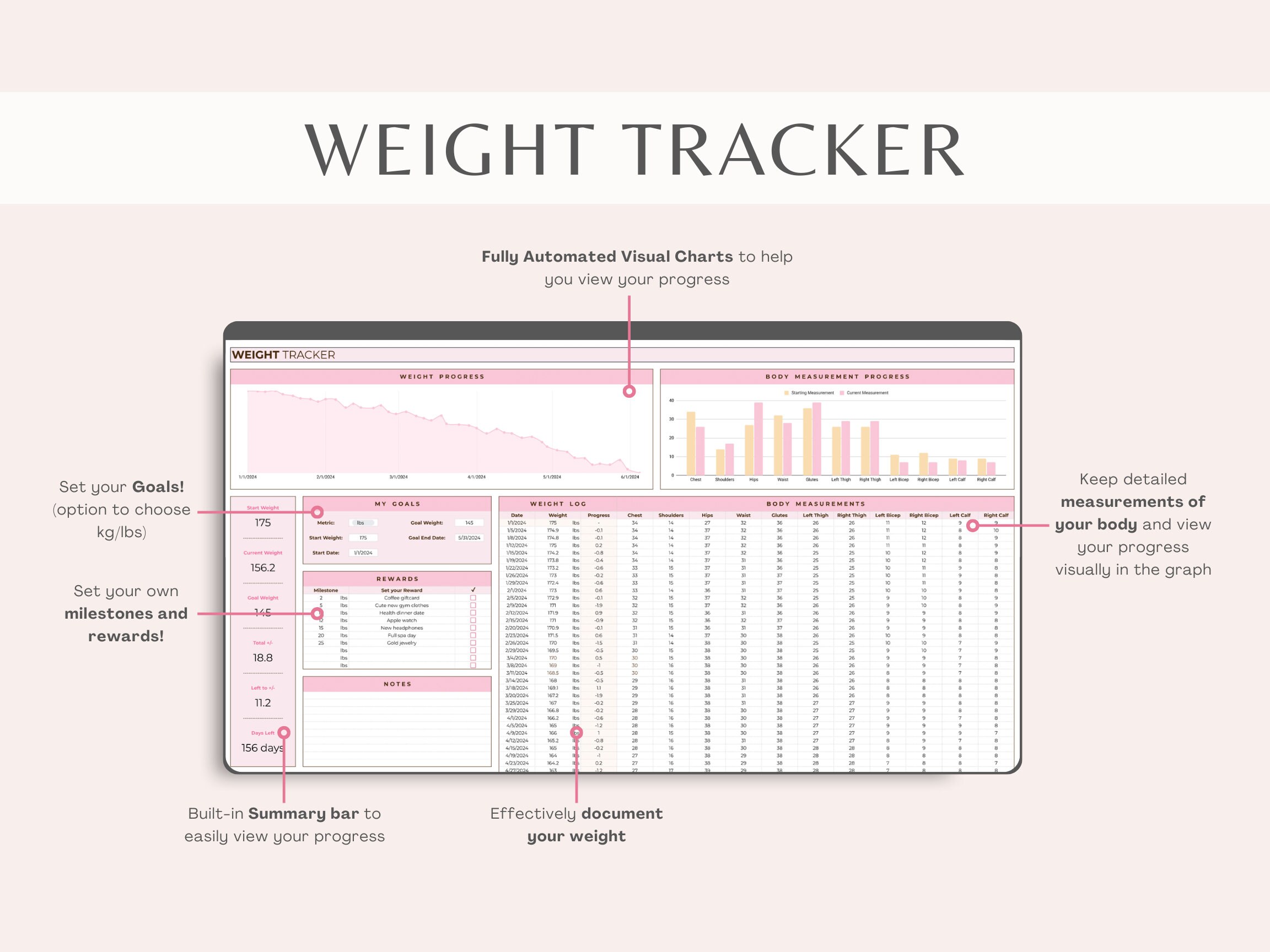 Ultimate Fitness Planner | Weight Loss Tracker | Macro & Meal Planner ...