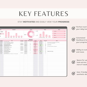 Task Tracker Spreadsheet | Google Sheets | to Do List | Planner ...