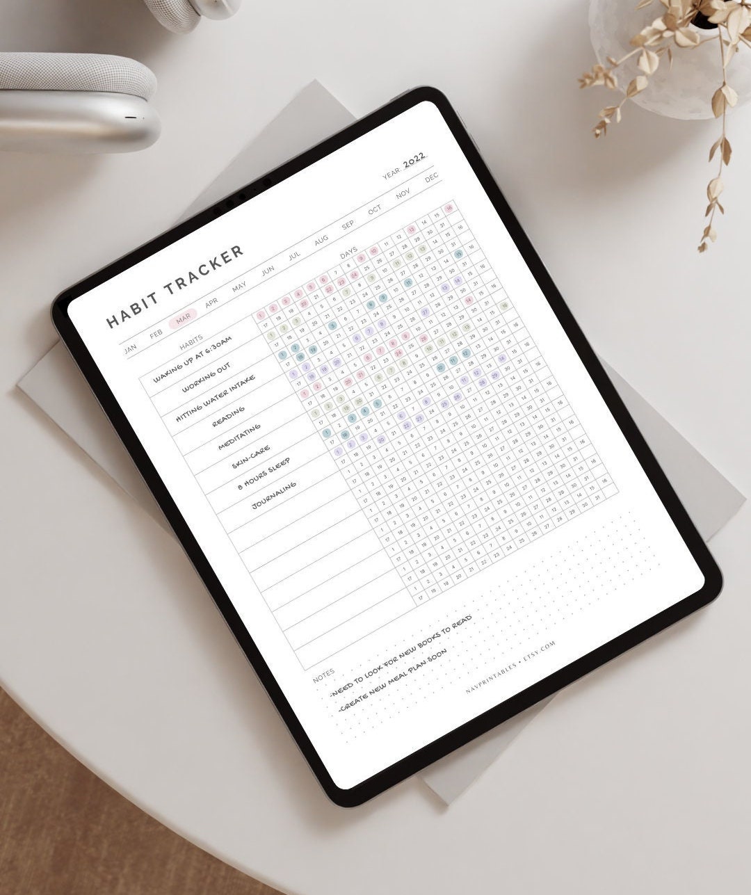 Monthly Habit Tracker Printable | Planner Printable | Motivation ...