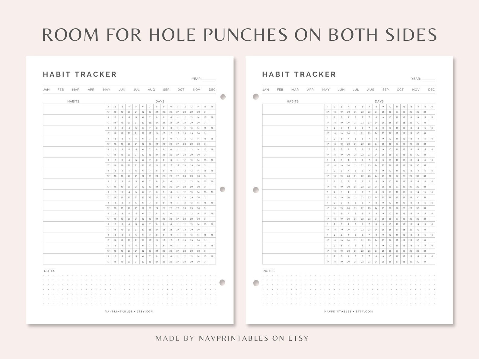 Monthly Habit Tracker Printable Planner Printable Motivation Tracker ...