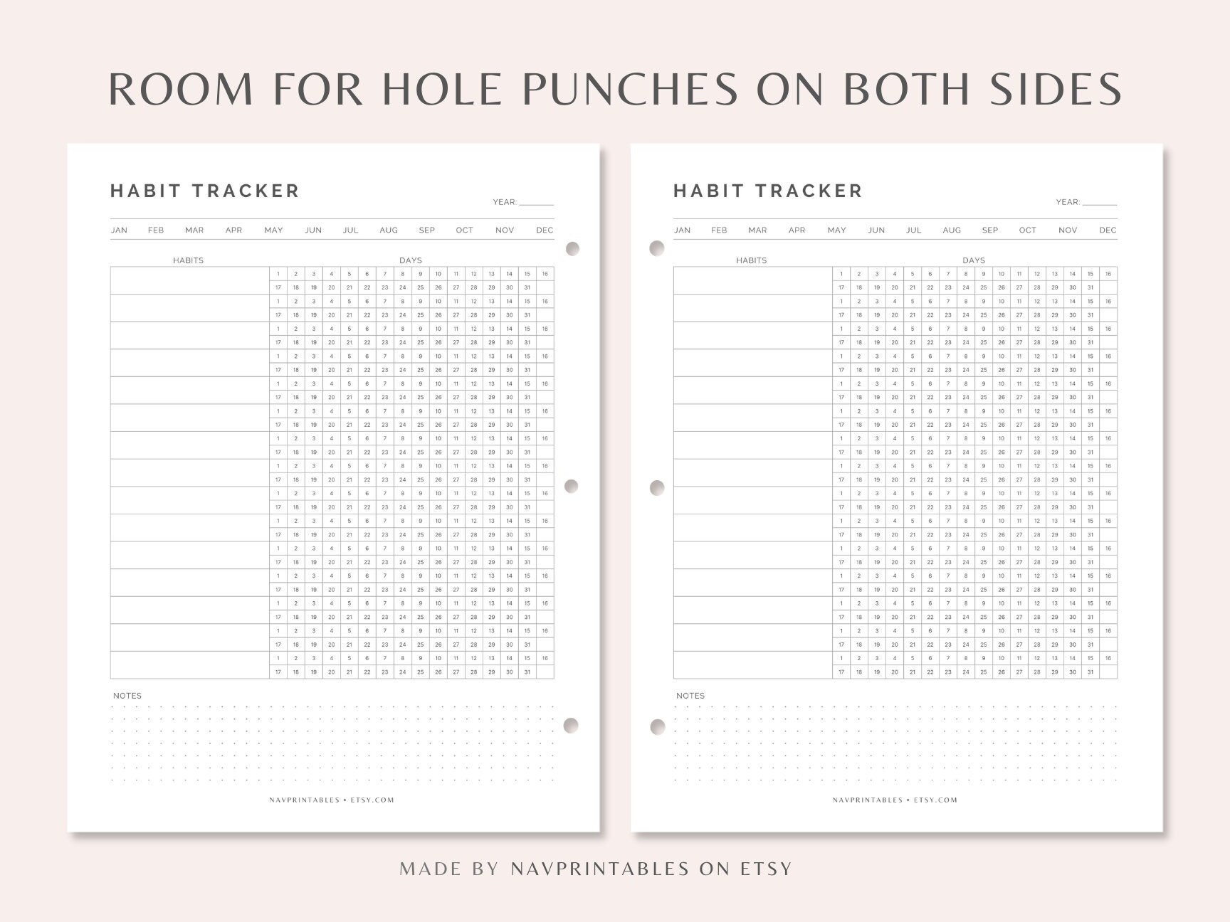 Monthly Habit Tracker Printable | Planner Printable | Motivation ...