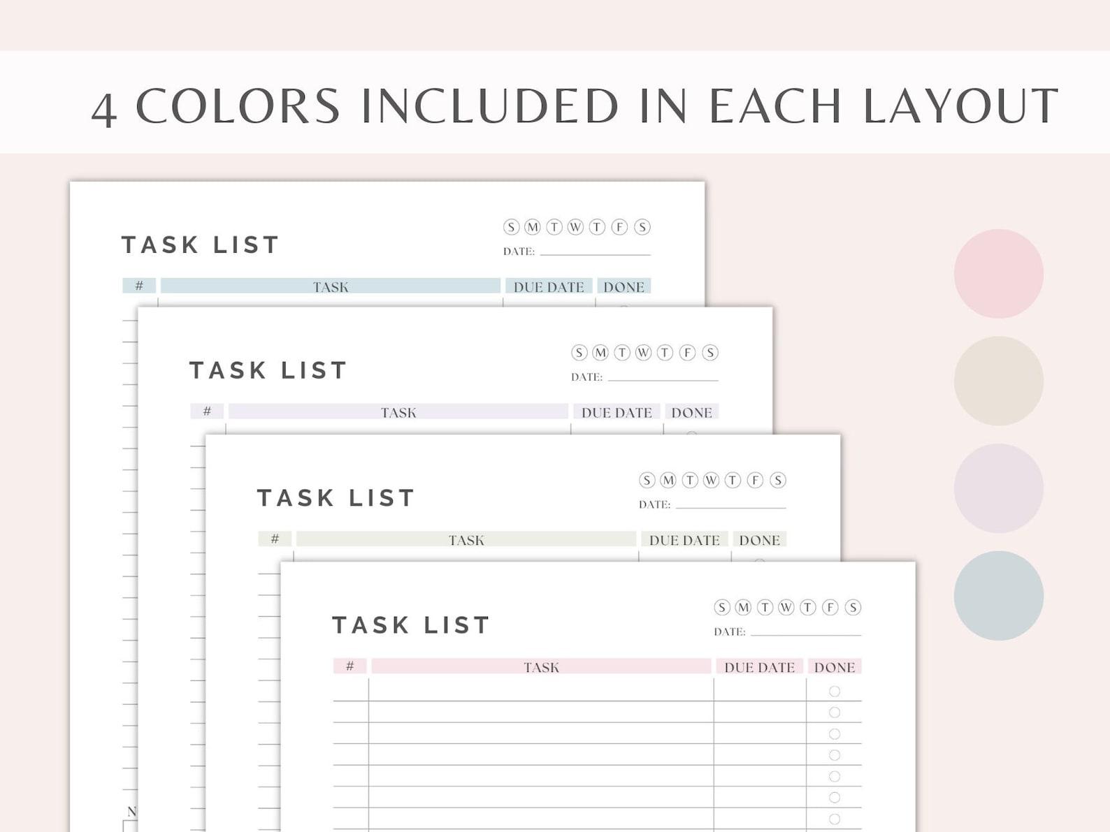 Task List Printable Task Tracker & Organizer Printable - Etsy