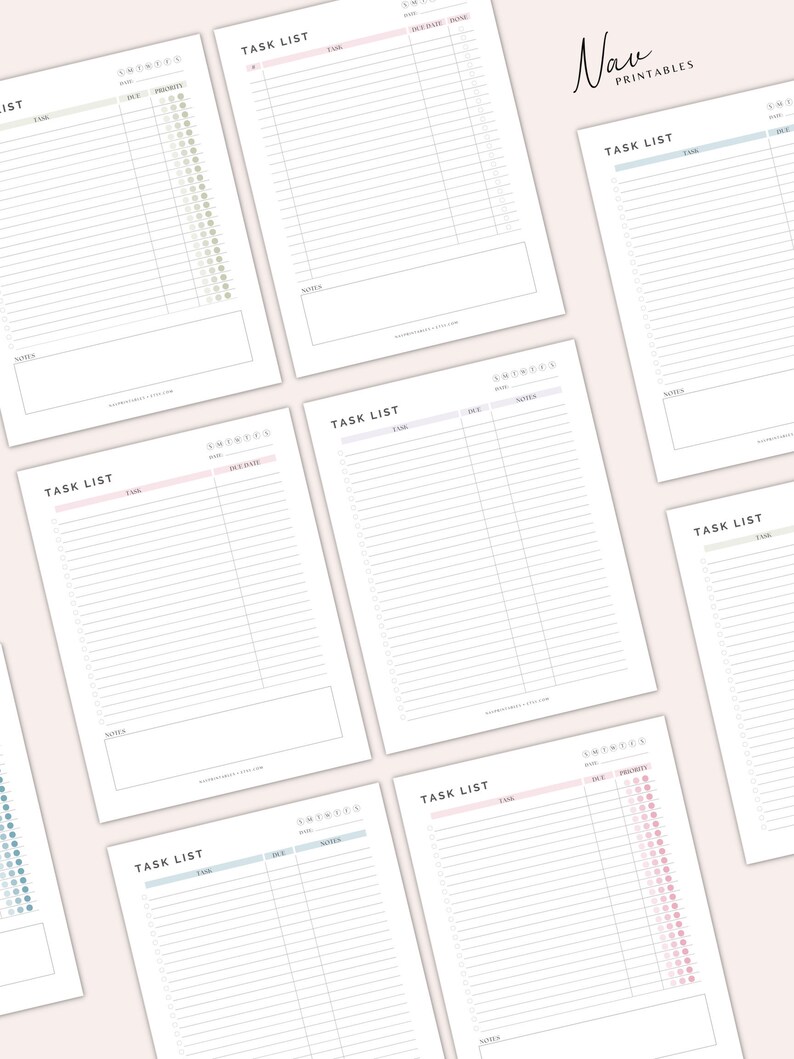 Task List Printable Task Tracker & Organizer Printable - Etsy