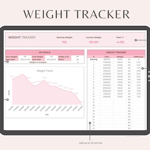Workout Tracker Spreadsheet | Google Sheets | Fitness Journal | Weight ...