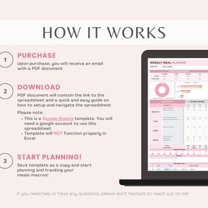 Macro Meal Planner | Digital Meal Prep | Weekly Meal Planner ...