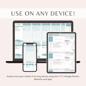 Habit Tracker Spreadsheet | Google Sheets | Daily, Weekly, Monthly | to ...
