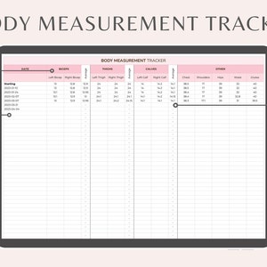 Workout Tracker Spreadsheet | Google Sheets | Fitness Journal | Weight ...